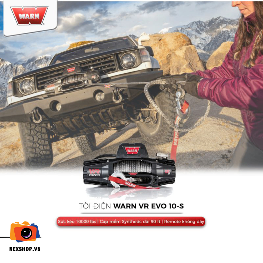 TỜI ĐIỆN WARN VR EVO 10-S – CÁP MỀM SYNTHETIC 103253