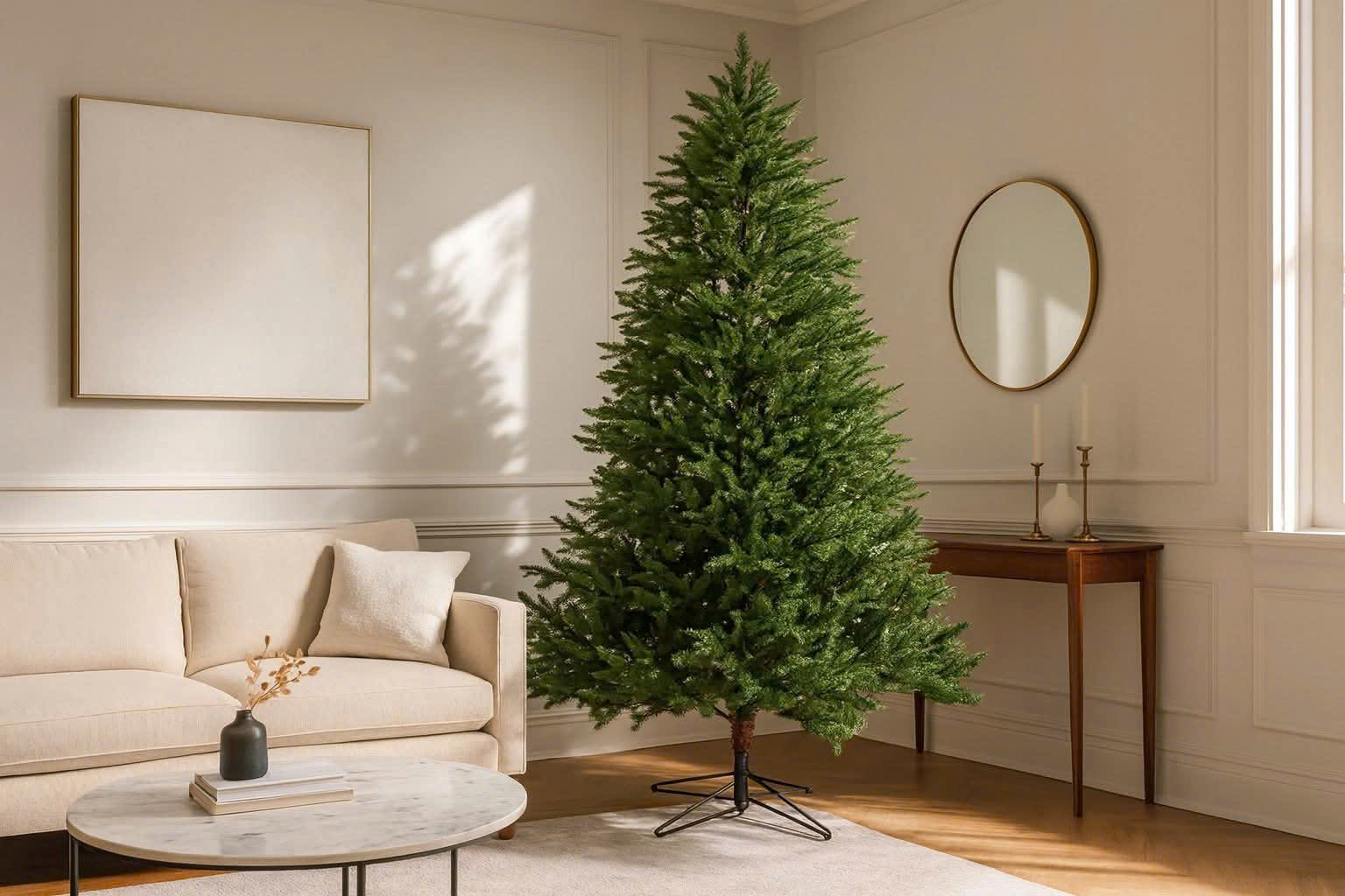 440 BRANCHES WITH WOOD BODY GREEN - CÂY THÔNG XANH HAI LOẠI LÁ 150CM W25