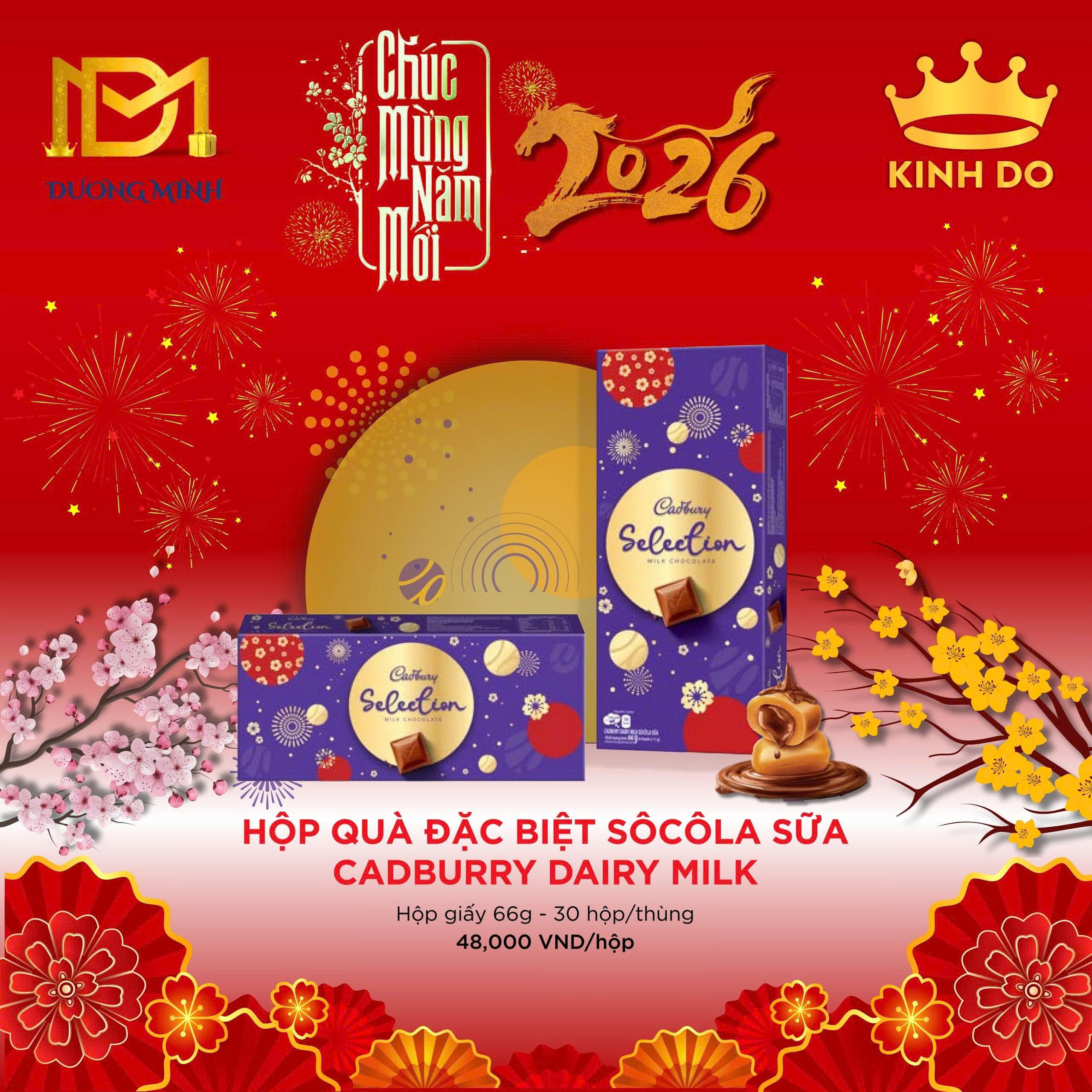 Socola Sữa Cadbury - Hộp Quà Đặc Biệt Cho Tết 2026