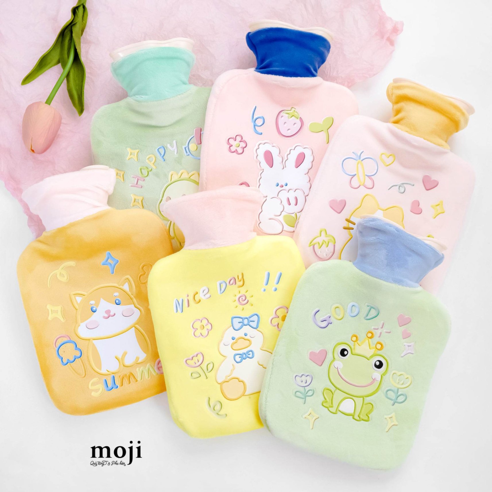 Túi chườm giữ nhiệt bọc vải Cute animal colorful things 14x22