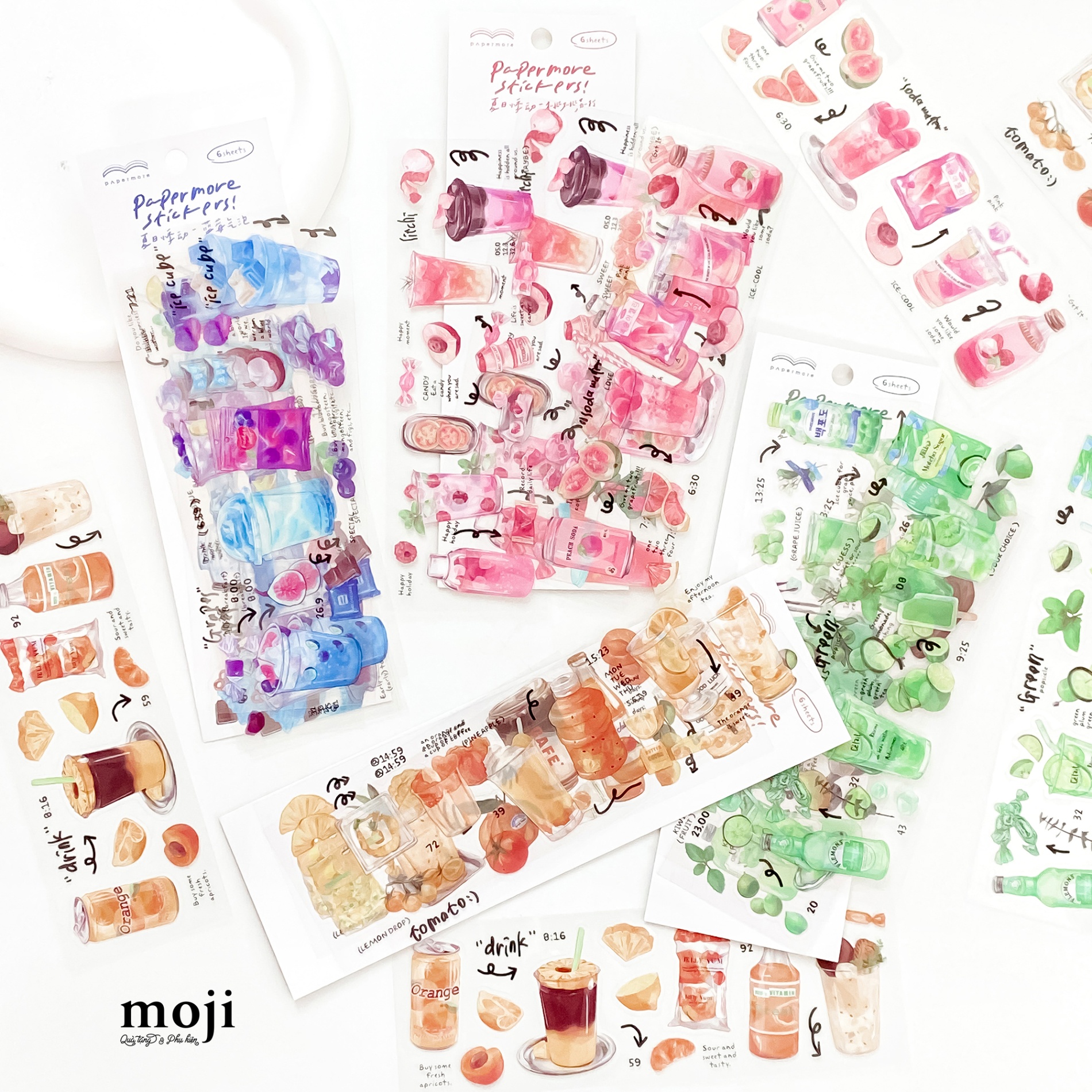 Sticker bảng MJ Juice painting set6