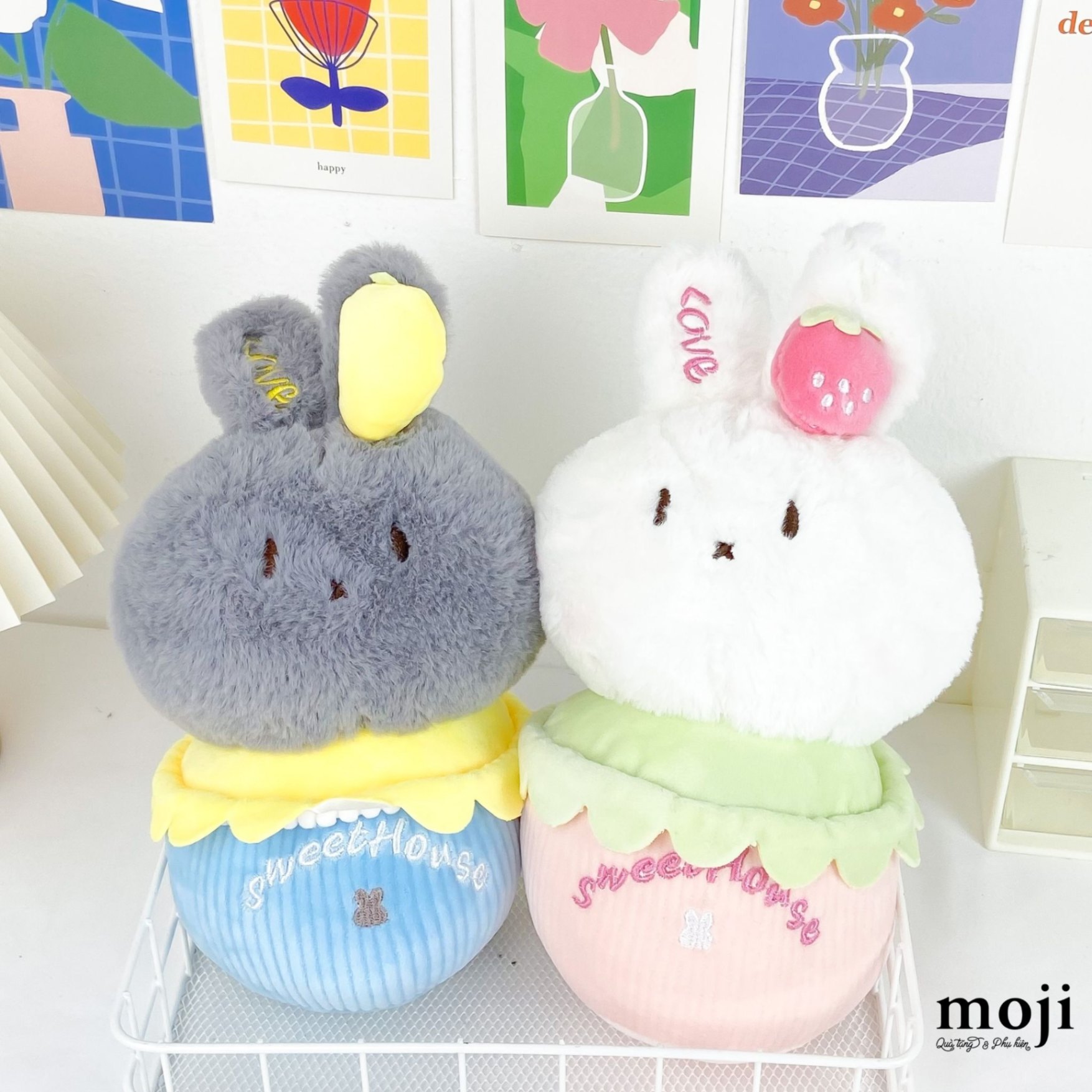 Gấu bông MS Rabbit love fruit sweethouse 25cm