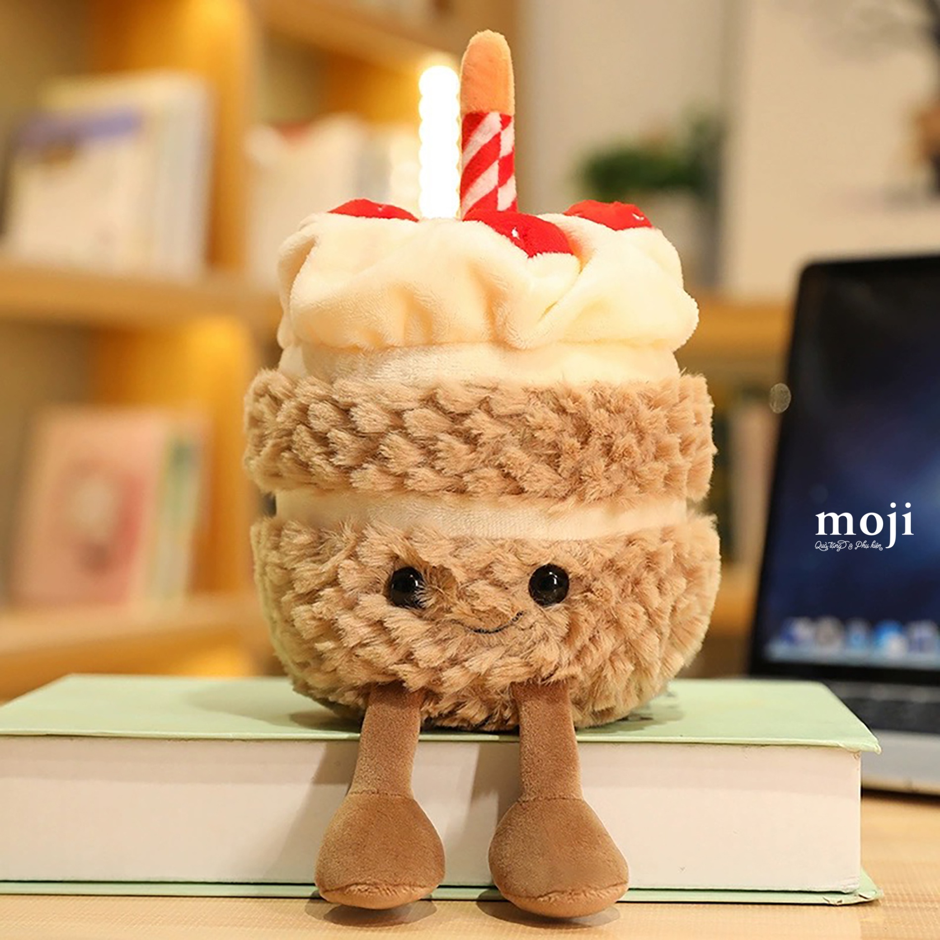 Gấu bông MS Sweet cake happy face có chân 14x28