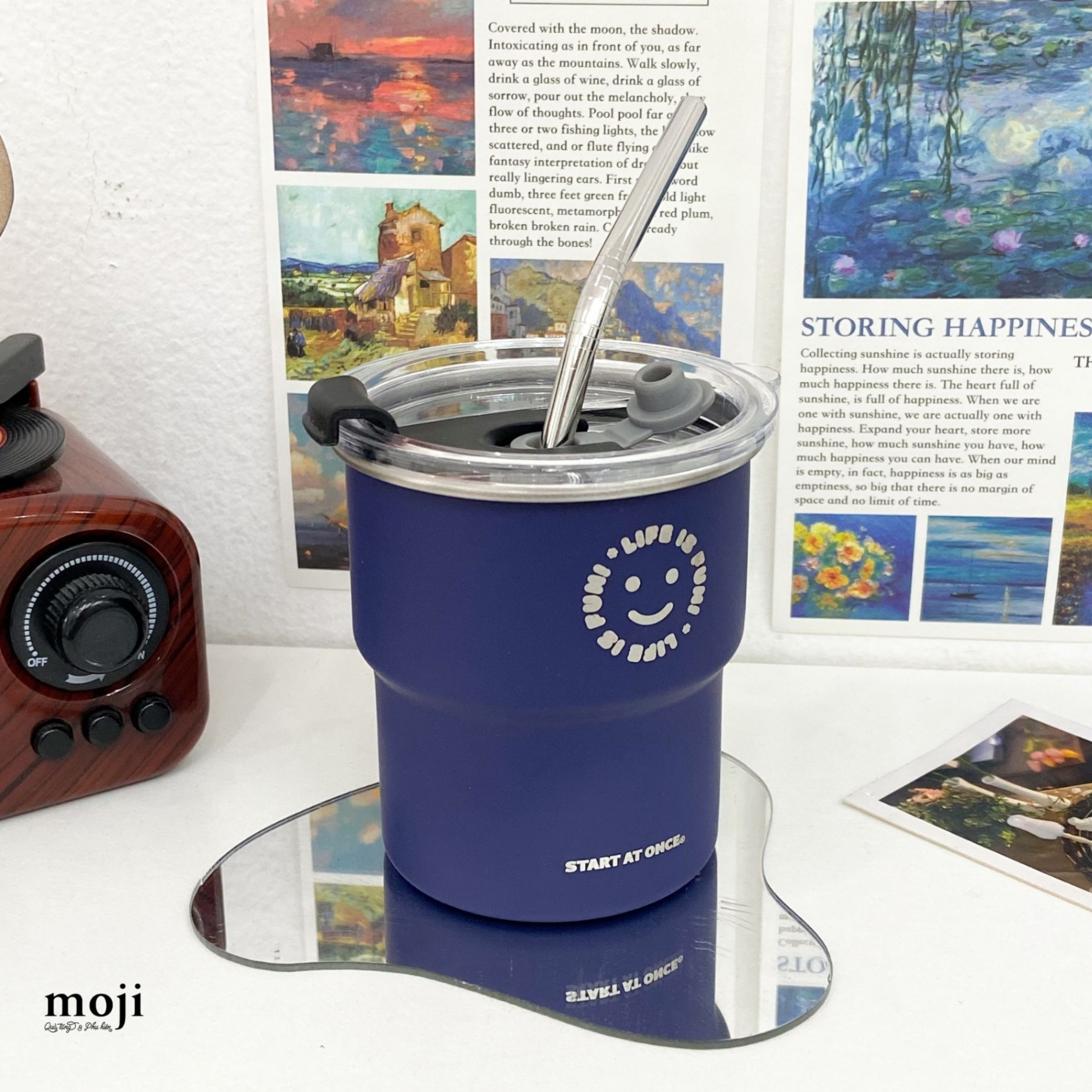 Ly cốc inox Smiley life is better 300ml