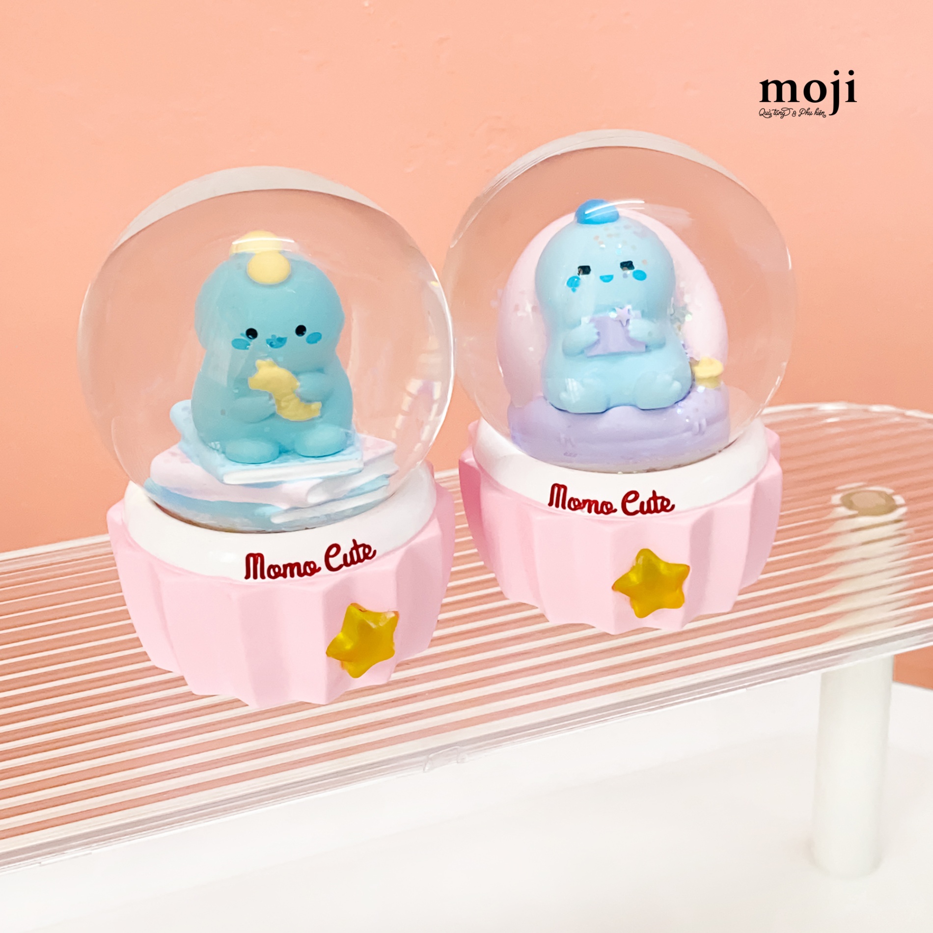 Quả cầu tuyết Khủng long dinosaur star momo cute có đèn 7x9