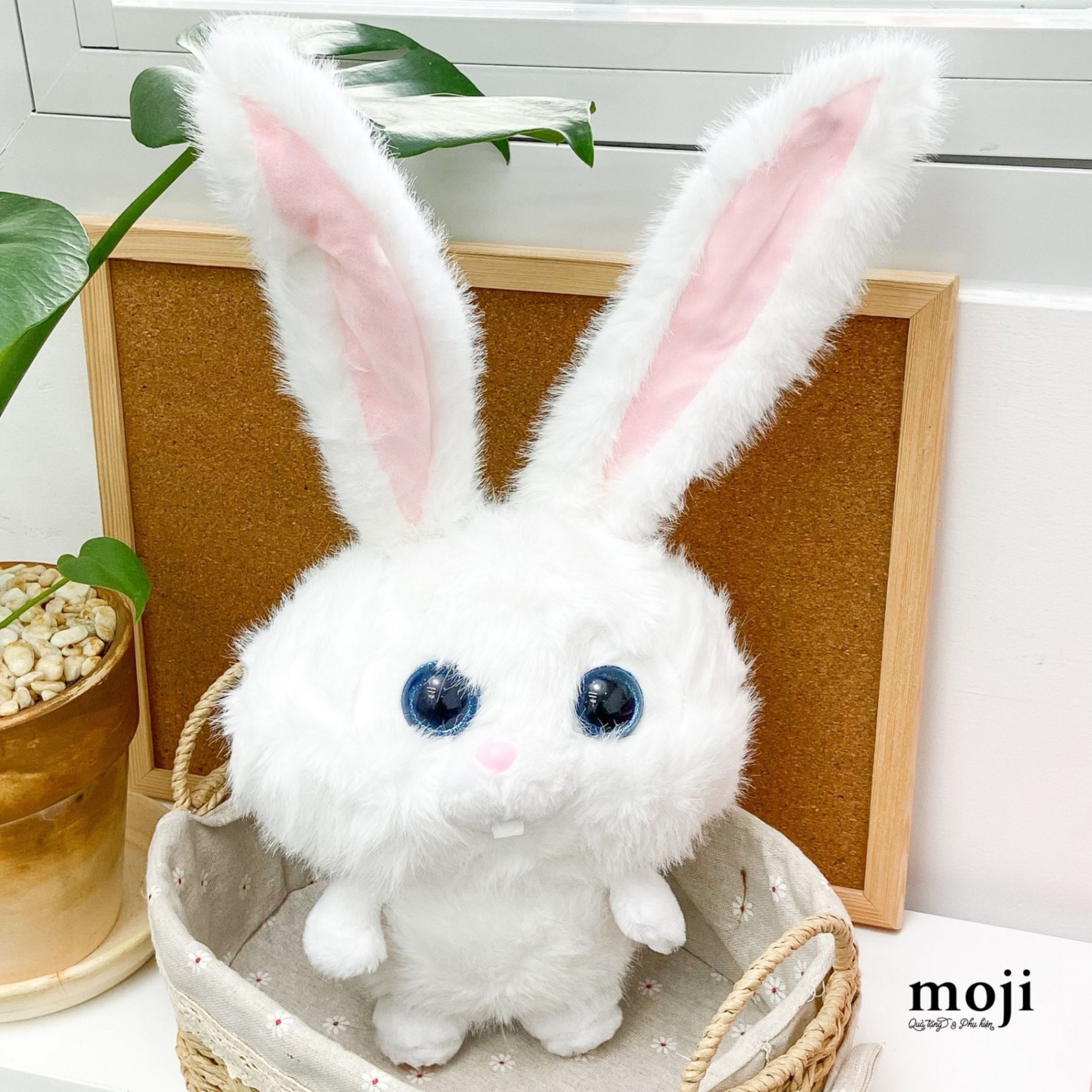 Gấu bông MS Snowball rabbit cute lông xù dài 25cm