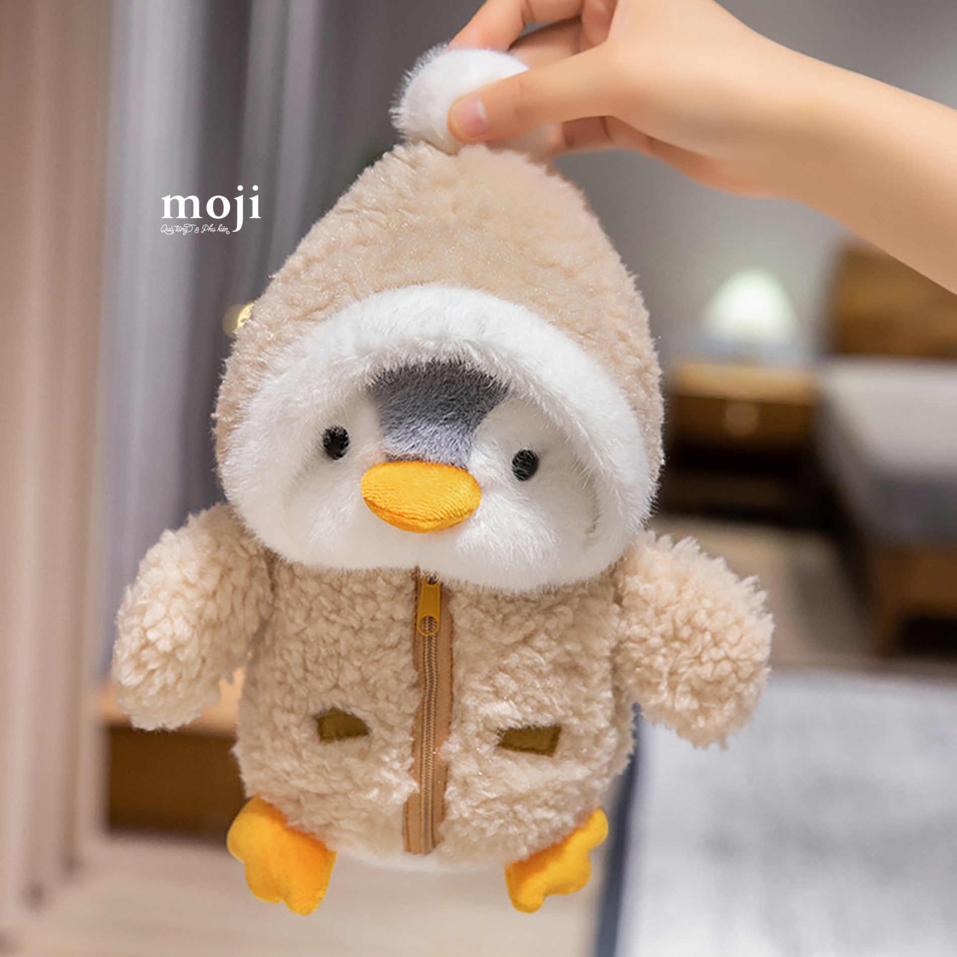 Gấu bông MS Penguin chim cánh cụt winter time 28cm