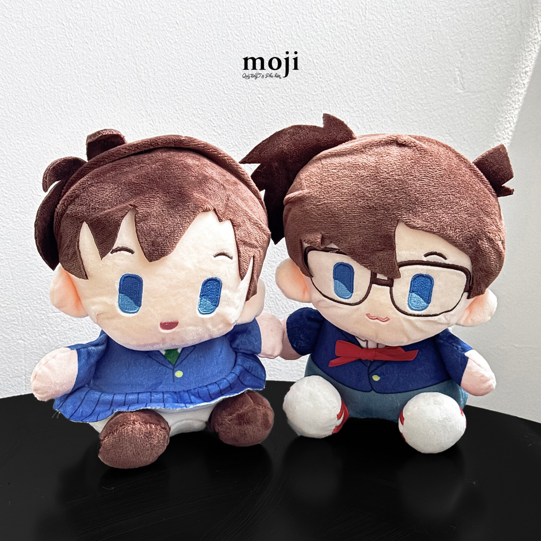 A.750 Gấu bông MS Conan Kaito Kid Mori Ran chibi ngồi 21cm
