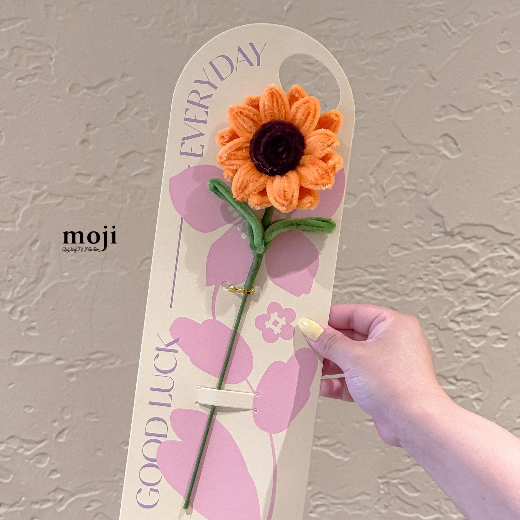 Hoa kẽm nhung lẻ hoa Cúc Daisy 2 tầng cánh 12x35