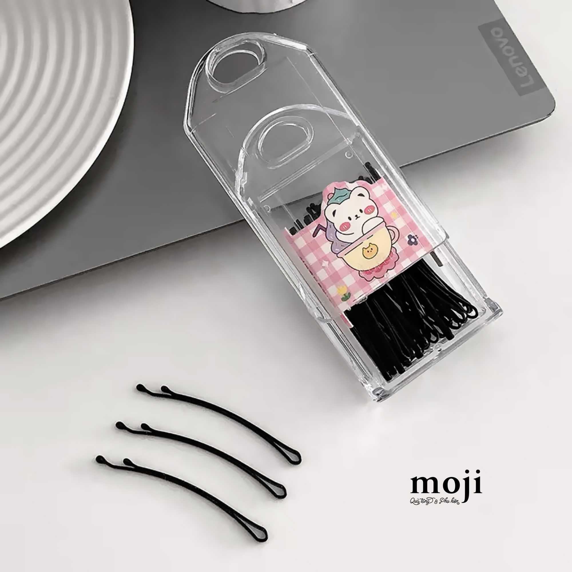 Kẹp tóc kẹp tăm Curved baby bear ice cream set30