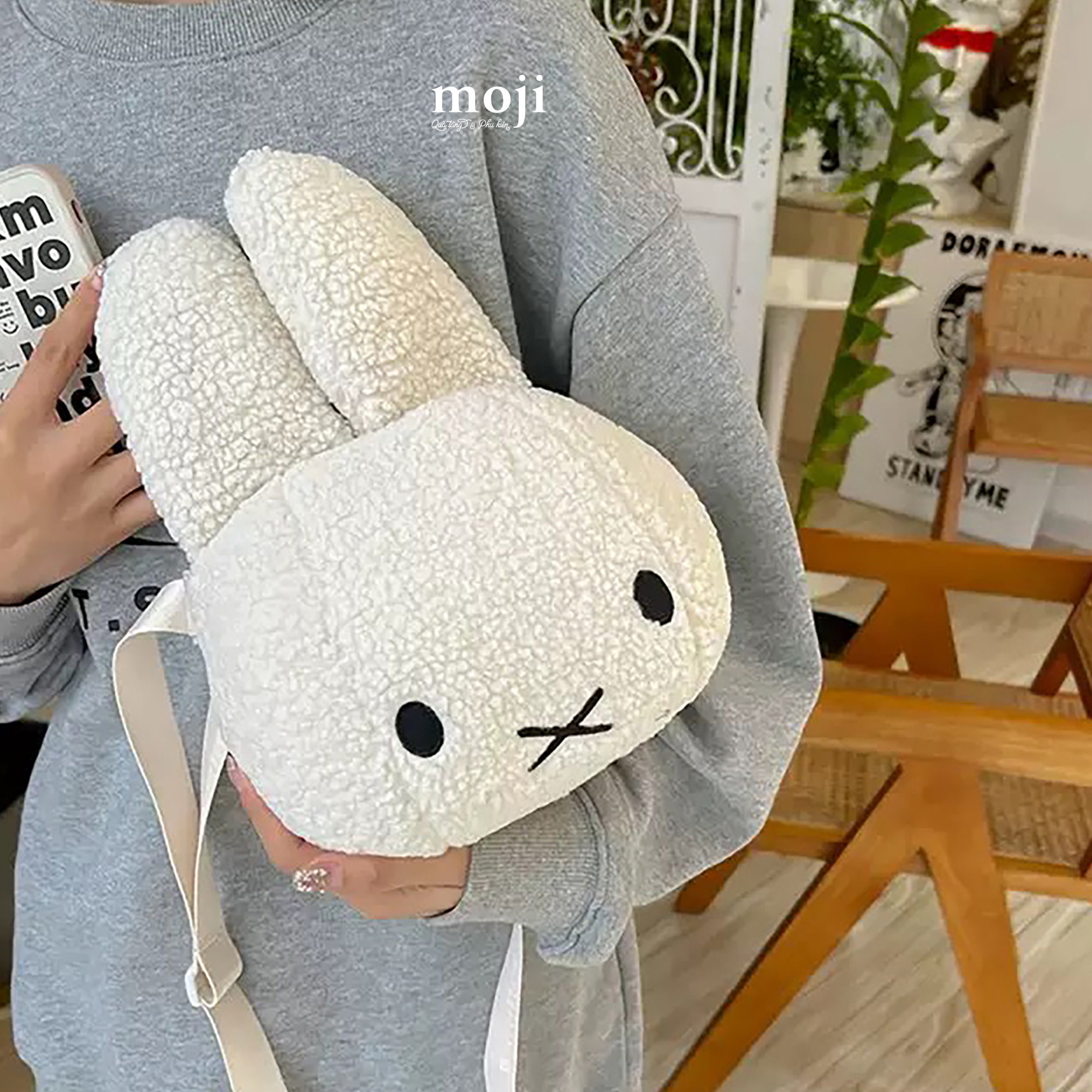 Túi đeo gấu bông Rabbit X mouth face 8x19x28