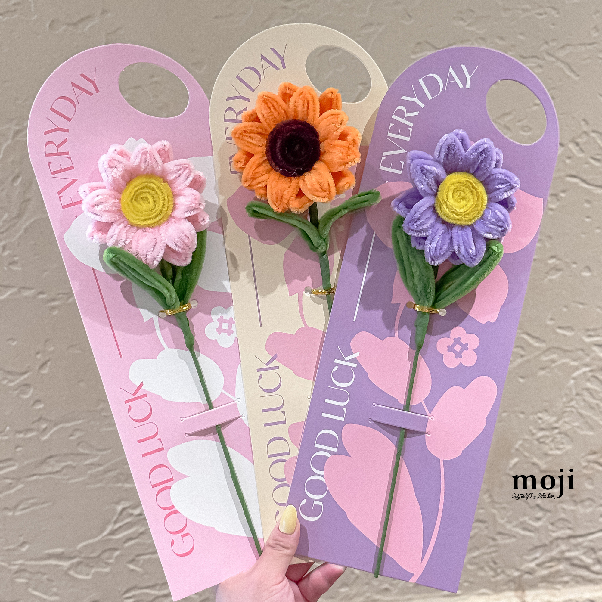 Hoa kẽm nhung lẻ hoa Cúc Daisy 2 tầng cánh 12x35