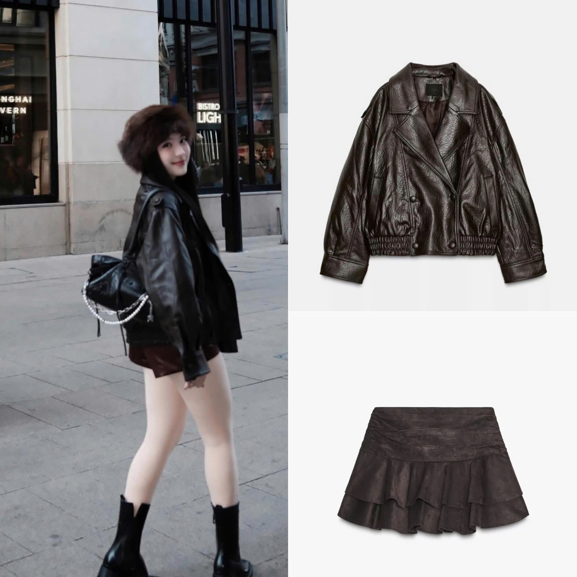 Chân Váy Da Lộn ZR Bèo Auth Tuồn Dư Xịn 16053