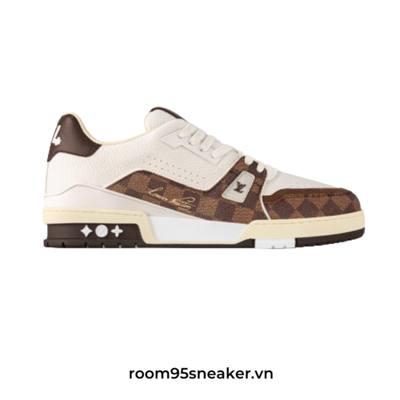 R19 Louis Vuitton LV Trainer #54 Damier Pattern Moka Brown