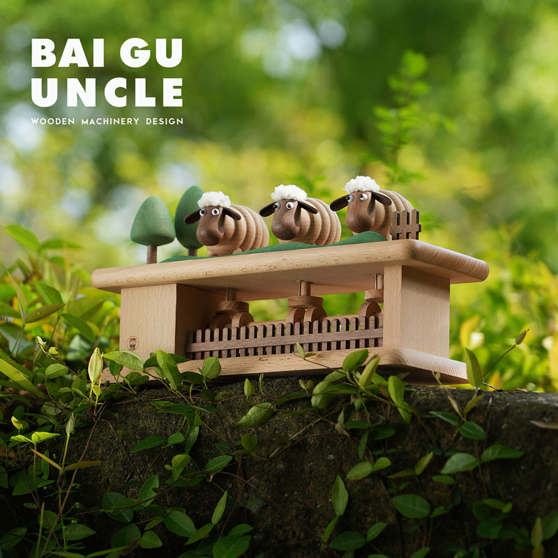 Mô Hình Gỗ Chuyển Động Automata - 3 Chú Cừu Shaun The Sheep