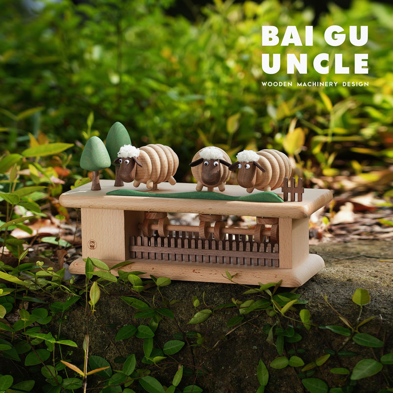 Mô Hình Gỗ Chuyển Động Automata - 3 Chú Cừu Shaun The Sheep