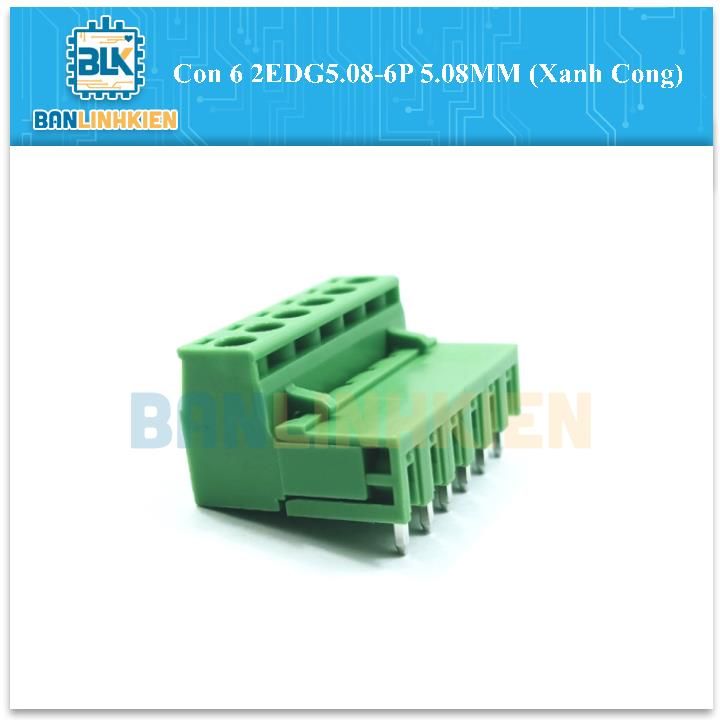 Con 6 2EDG5.08-6P 5.08MM (Xanh Cong)