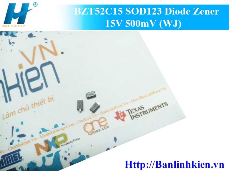BZT52C15 SOD123 Diode Zener 15V 500mW (WL) (10c)