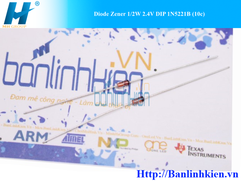 Diode Zener 1/2W 2.4V DIP 1N5221B (10c)