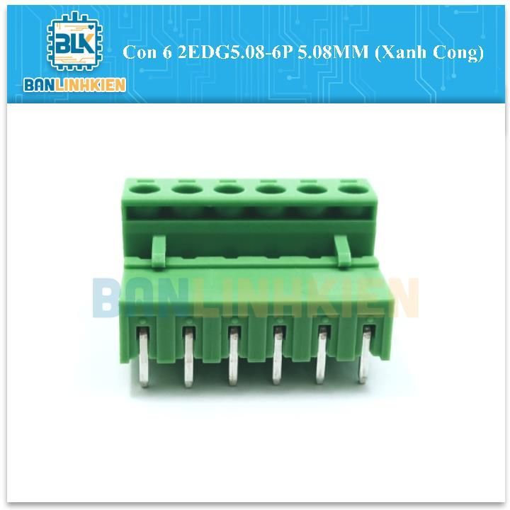 Con 6 2EDG5.08-6P 5.08MM (Xanh Cong)