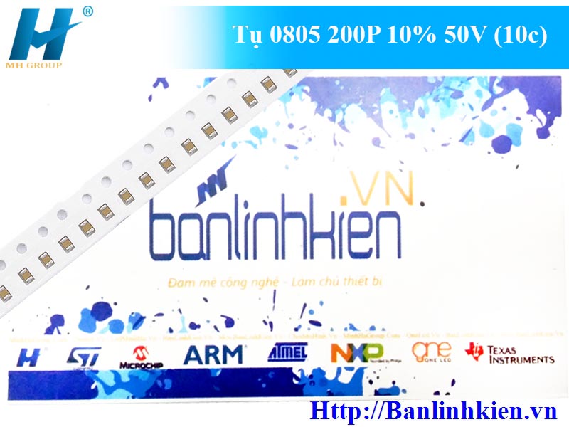 Tụ 0805 200P 10% 50V (10c)