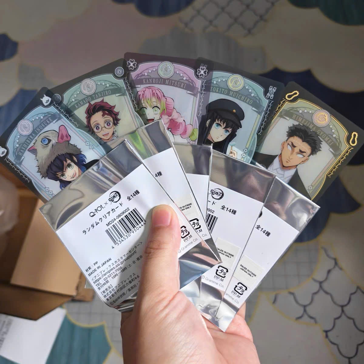 Gói Thẻ Pack Card Demon Slayer: Kimetsu no Yaiba x Q-Pot. Collaboration Clear Card