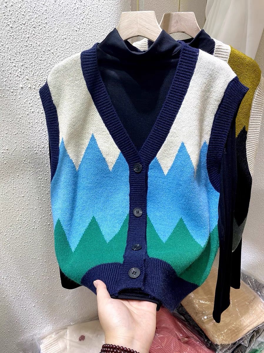 ÁO LEN GHILE PHỐI TRÁM XANH CHO NỮ