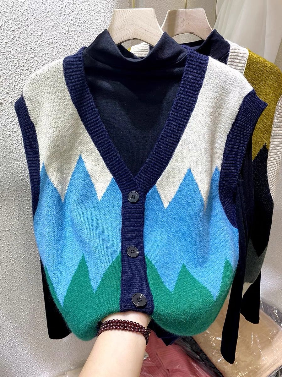 ÁO LEN GHILE PHỐI TRÁM XANH CHO NỮ